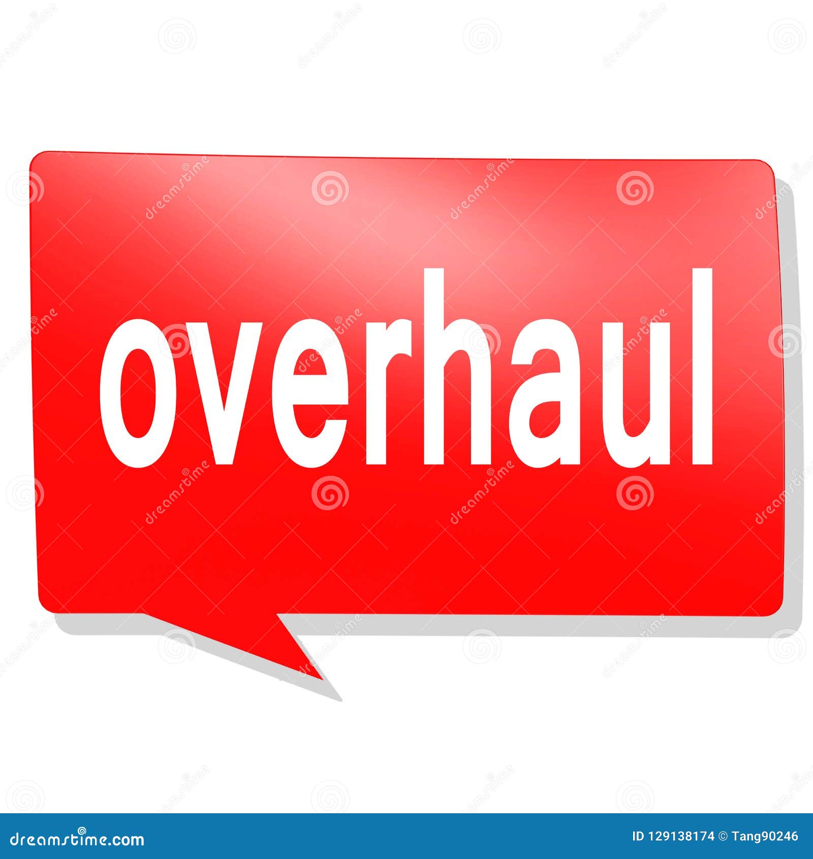 Overhaul Word on Red Speech Bubble Stock Illustration - Illustration of ...