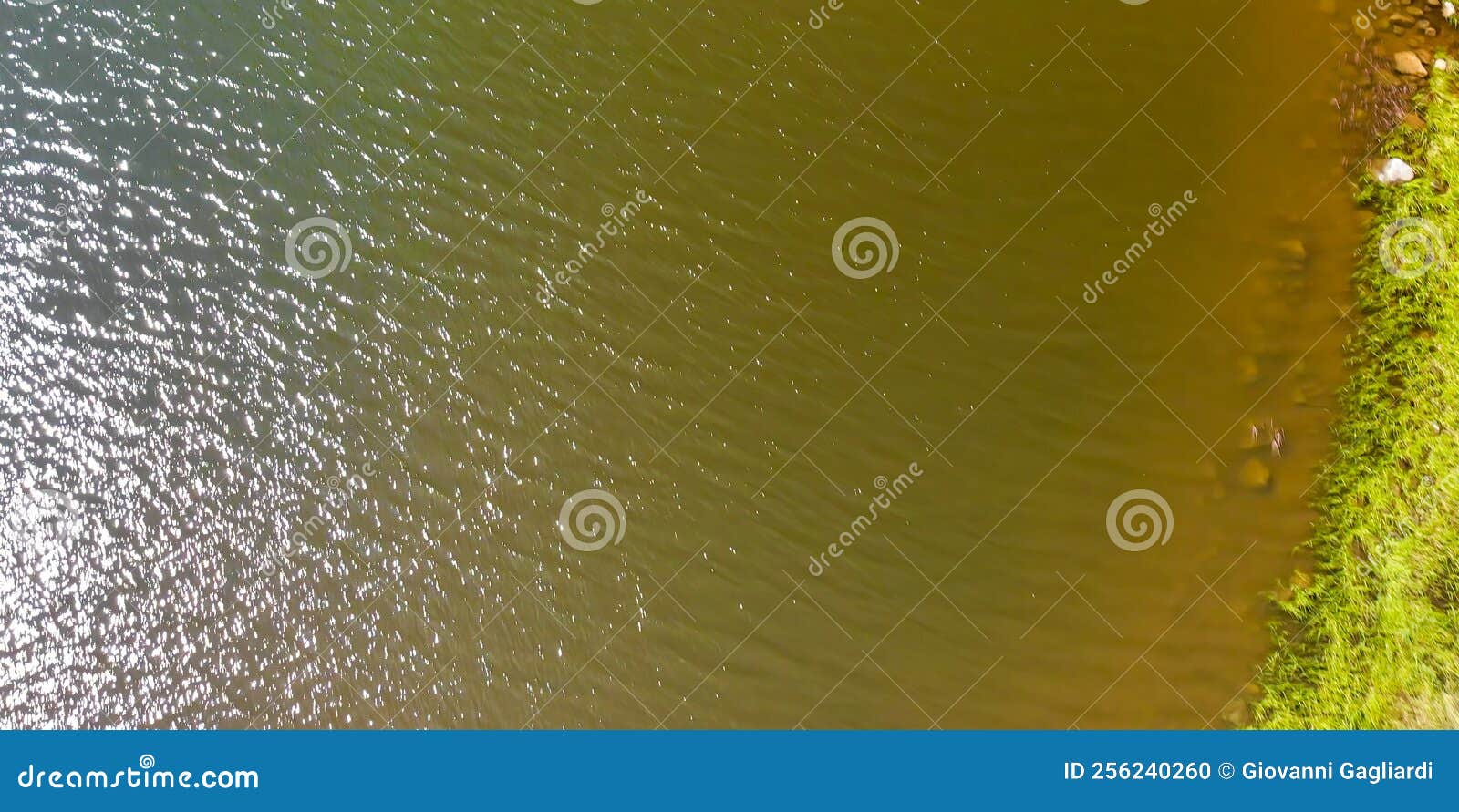 Overhead Aerial View of Lake Water in Summer Stock Photo - Image of ...