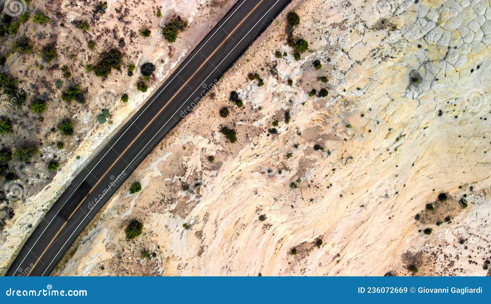 Overhead Aerial View of Road Across the Canyon Stock Image - Image of ...