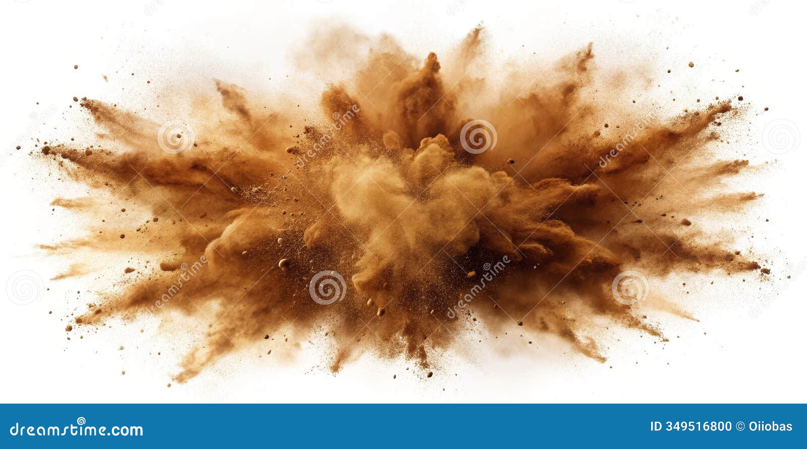 Overhead Brown Dust Explosion High-Res Composition Stock Illustration ...