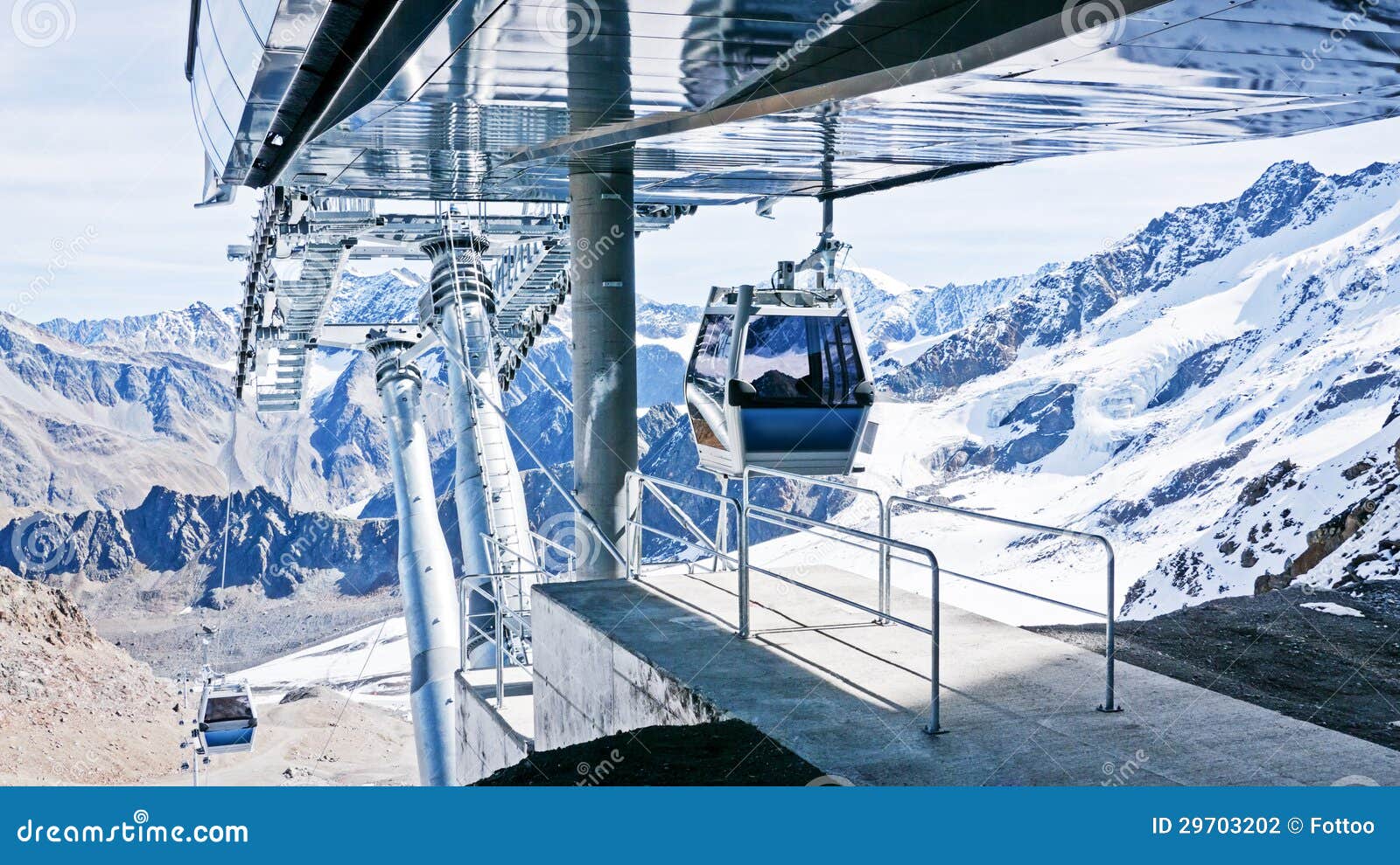 Overhead cable car stock photo. Image of high, glacier - 29703202