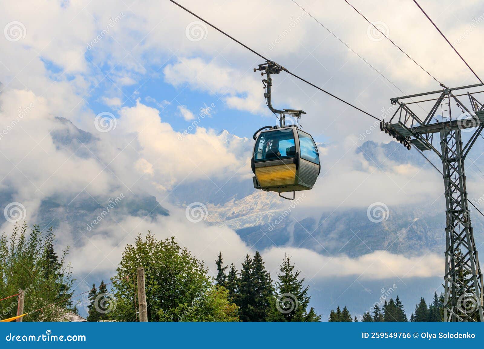 Cable Car In Grindelwald, Bern Canton, Switzerland Stock Photography ...
