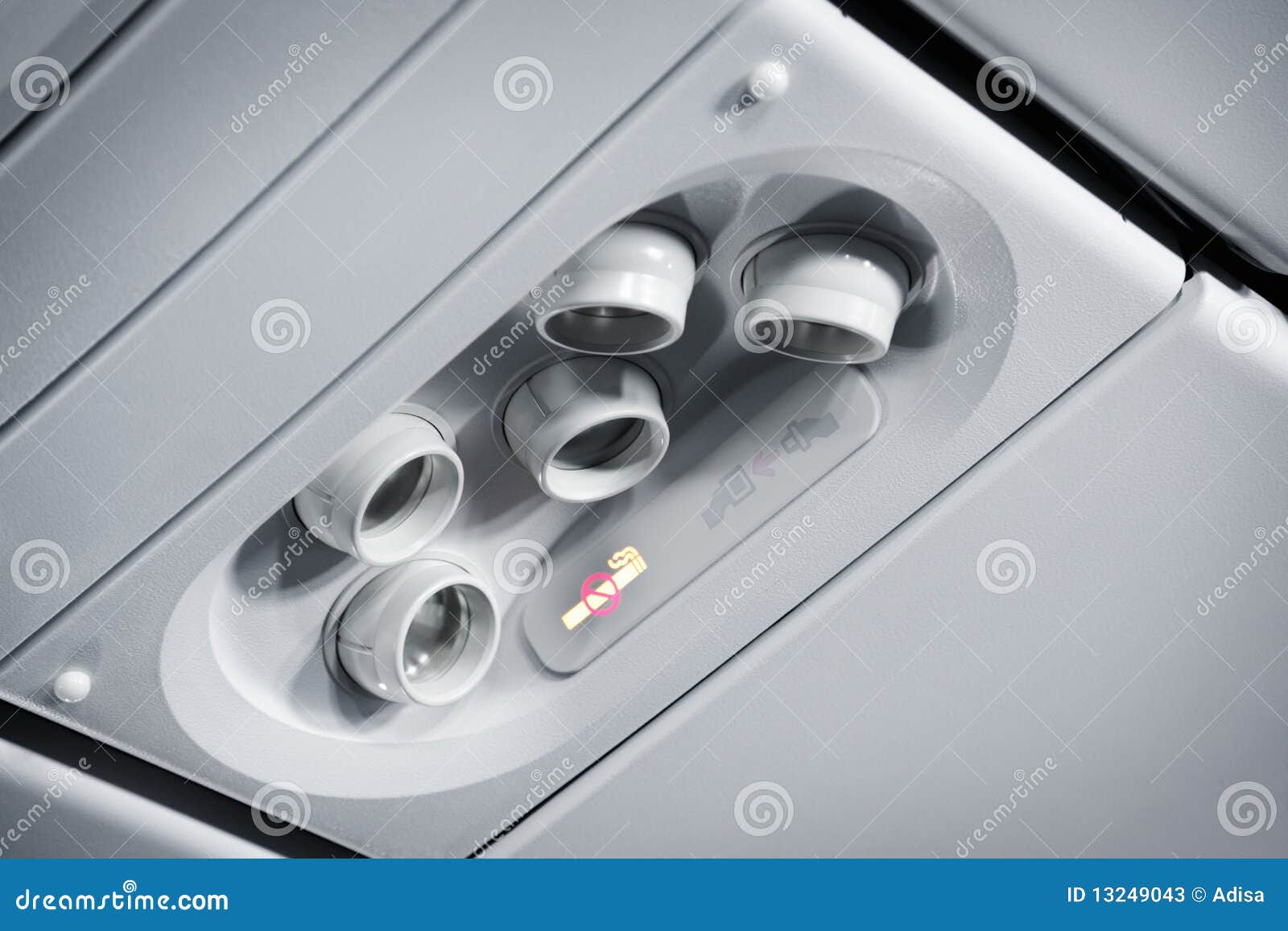 Overhead Console in Aircraft Stock Image - Image of aviation, button ...