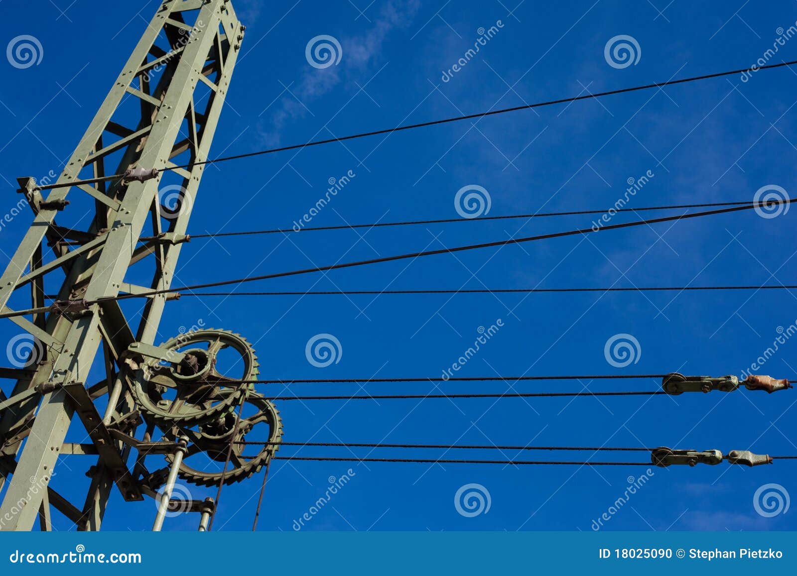 Overhead contact wiring stock photo. Image of energize - 18025090