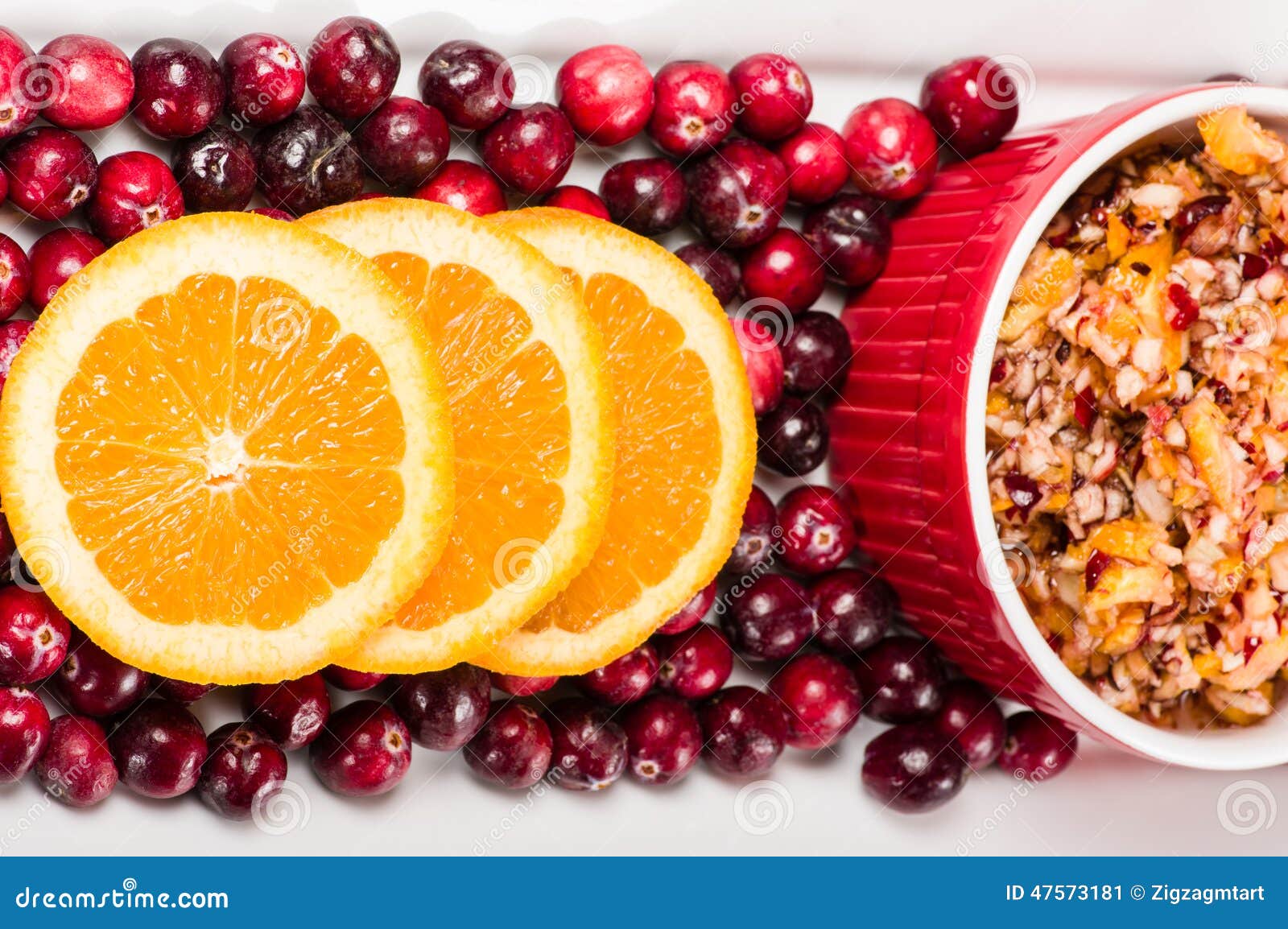 Overhead of Cranberry Relish with Cranberries Stock Image - Image of ...