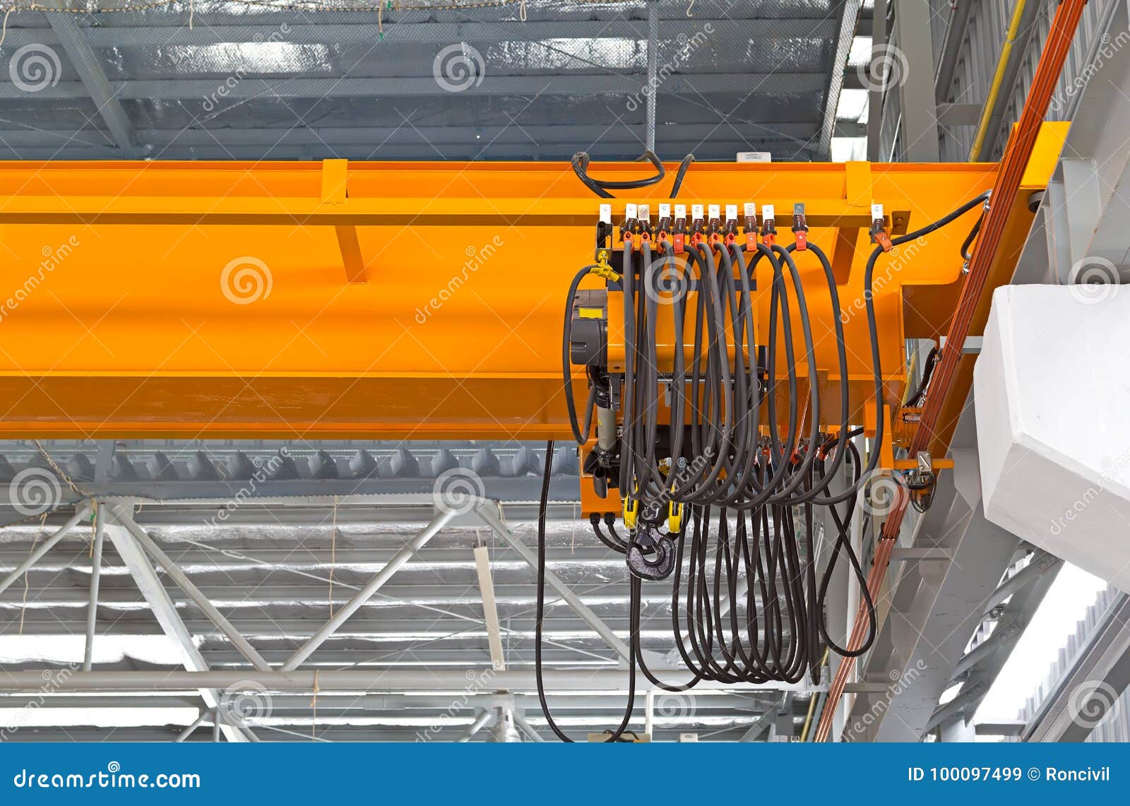 Overhead Crane Factory stock image. Image of rope, iron - 100097499