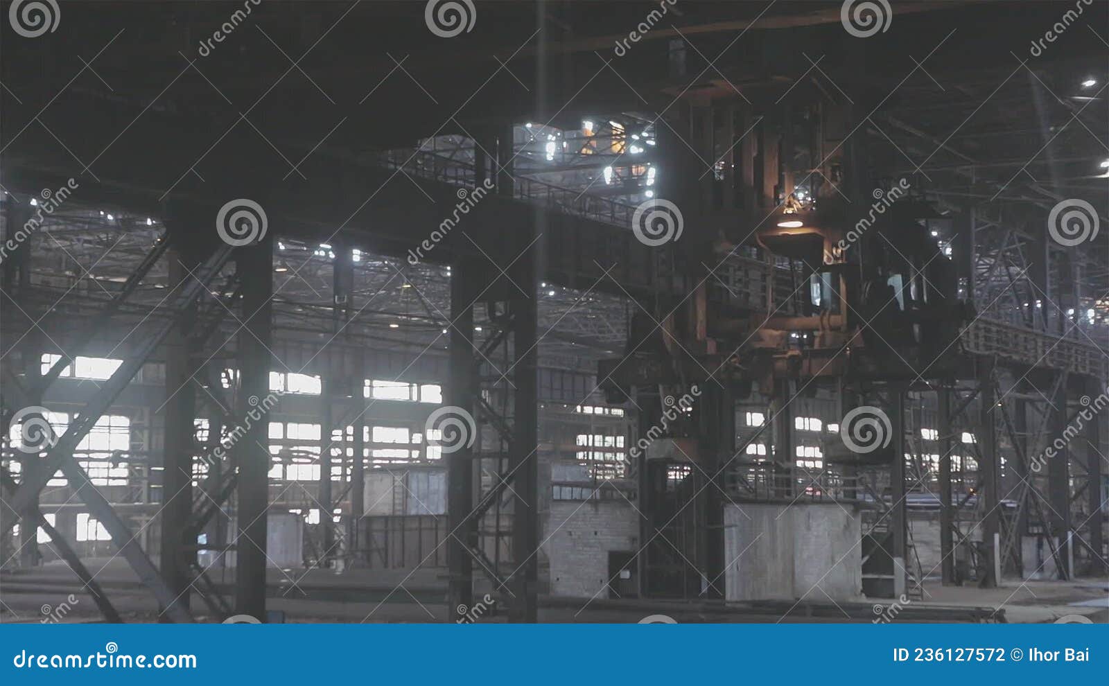 Overhead Crane in a Factory. Pavement Crane at a Large Factory Stock ...
