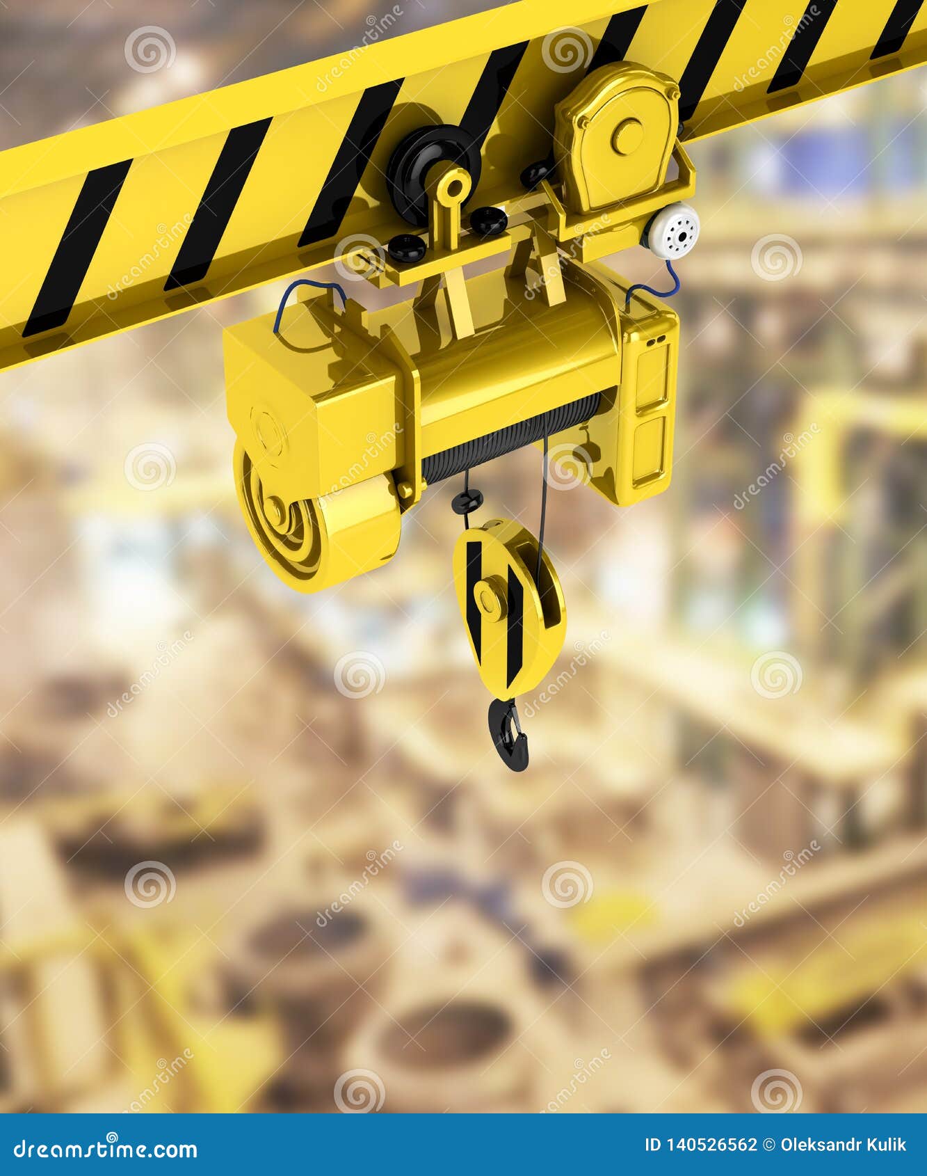 Overhead Crane Cartoon Vector | CartoonDealer.com #70460739