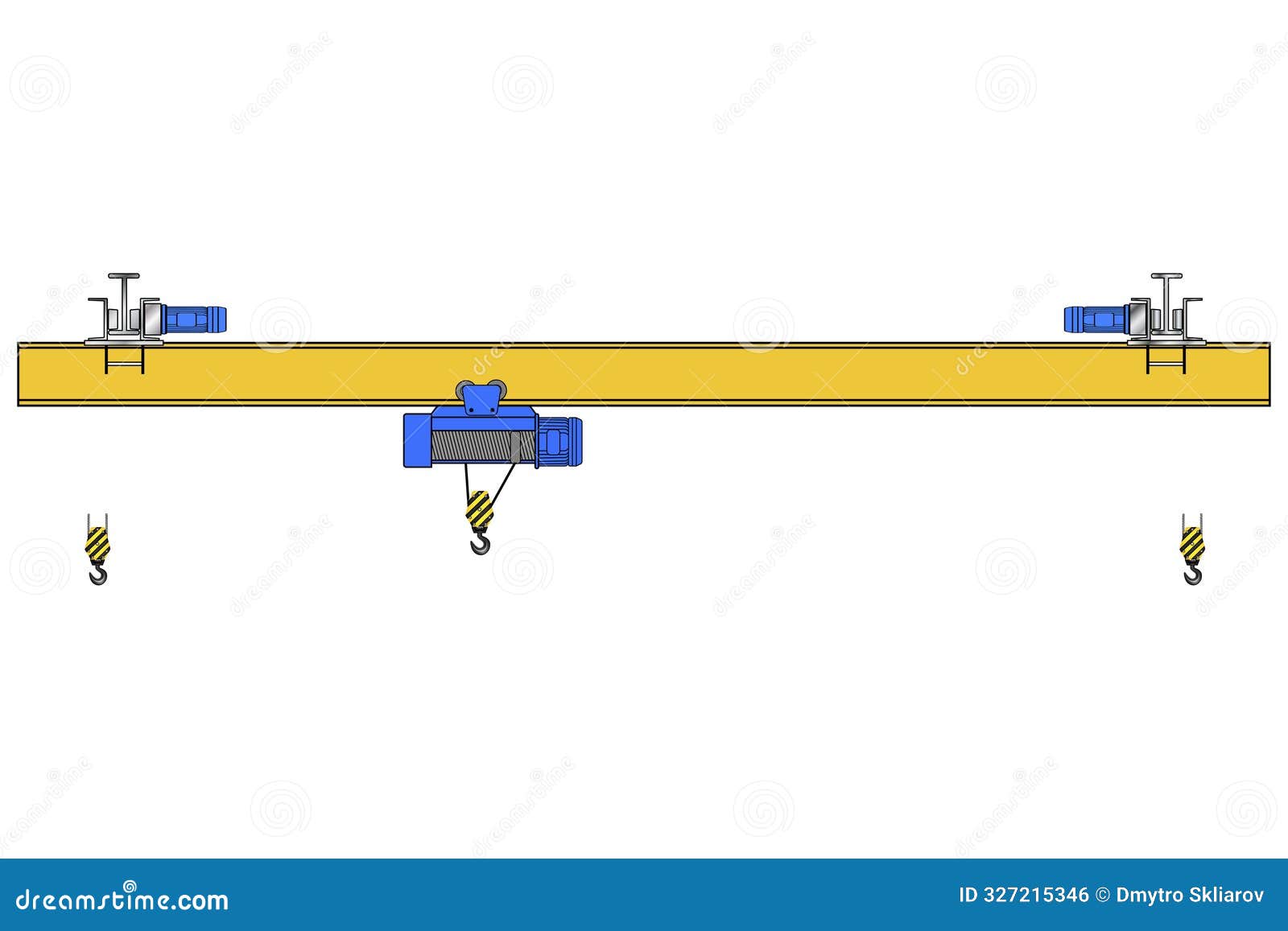 Overhead Crane And Warehouse Structure Vector Illustration ...