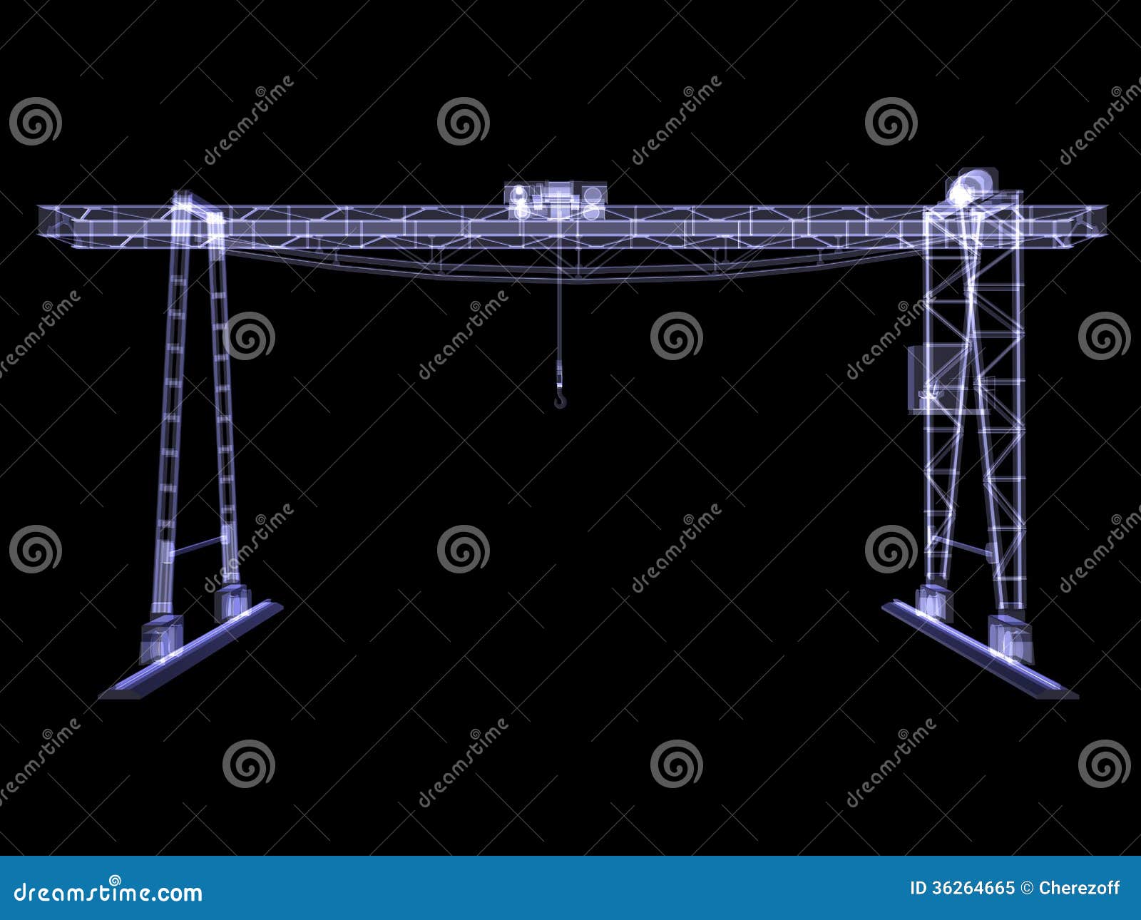 Overhead Crane Cartoon Vector | CartoonDealer.com #70460739
