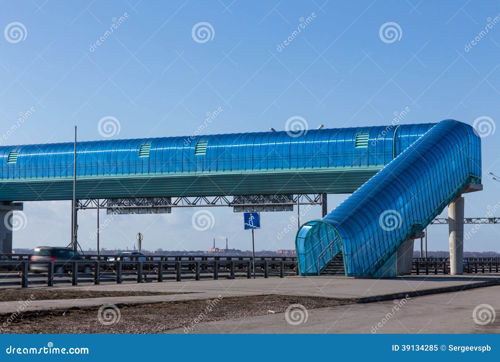 Overhead crosswalk stock image. Image of public, station - 39134285