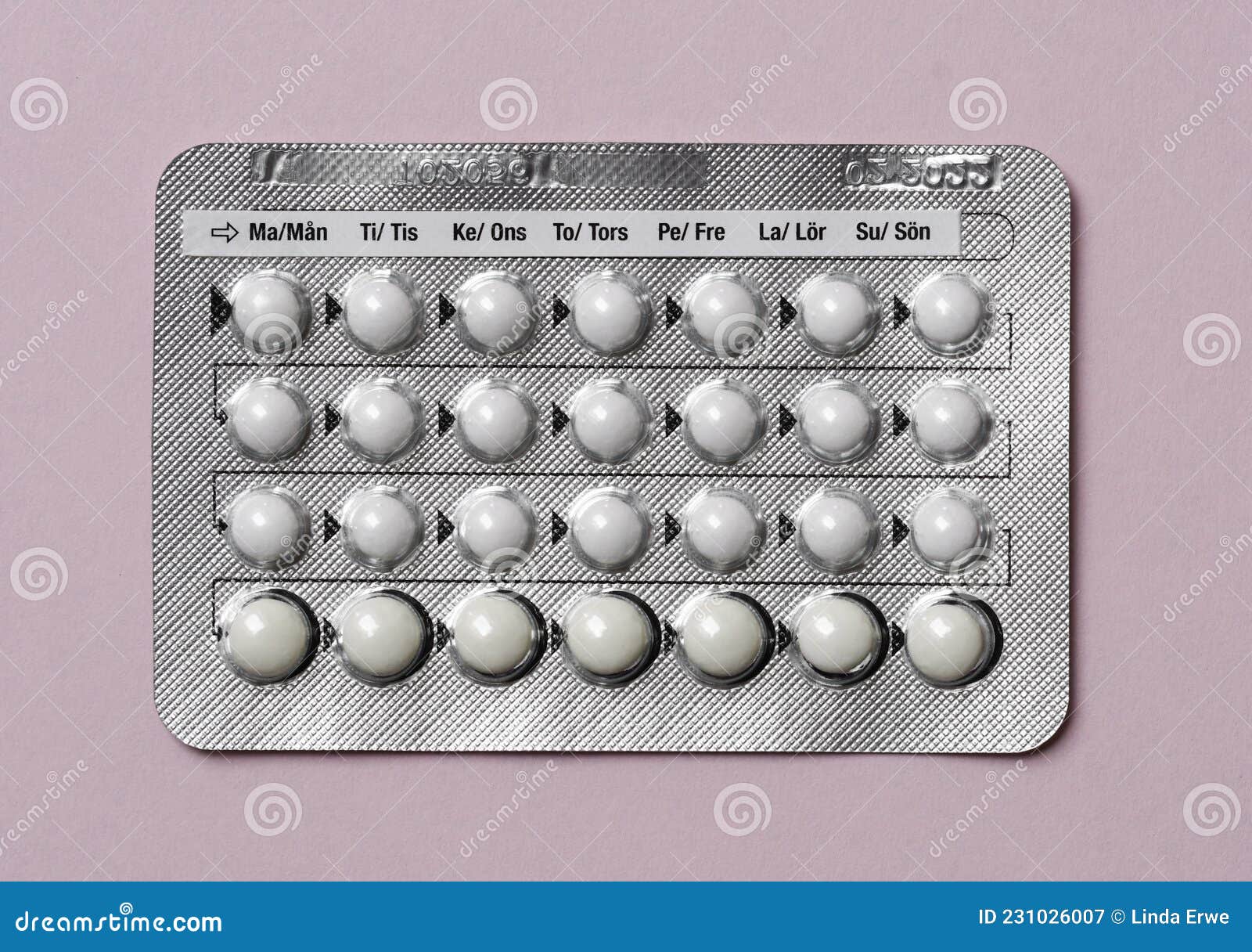 Overhead of a Full Chart of Birth Control Pills Stock Image - Image of ...