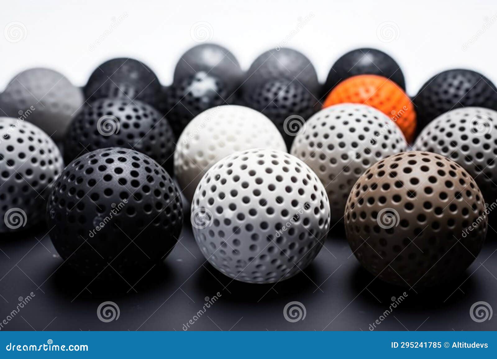 Overhead Image of Freshly Pressed Rubber Balls in a Tray Stock Image ...