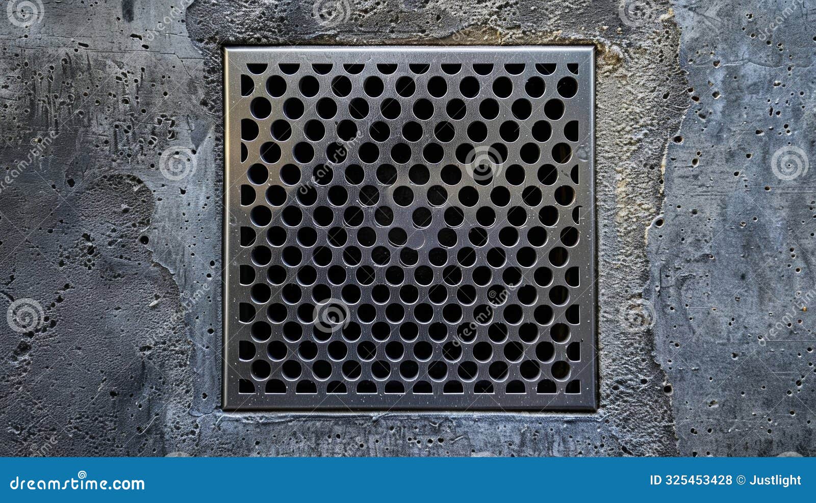 An Overhead Image of a Square Stainless Steel Air Vent Featuring a ...