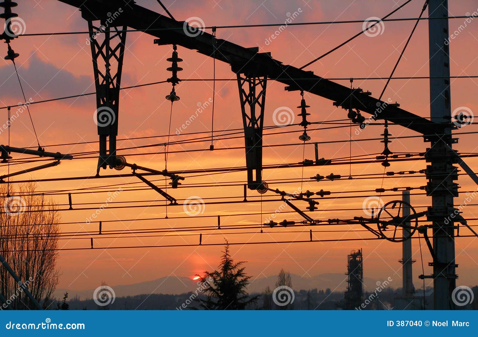 Overhead-line stock photo. Image of dawn, shade, sleep - 387040
