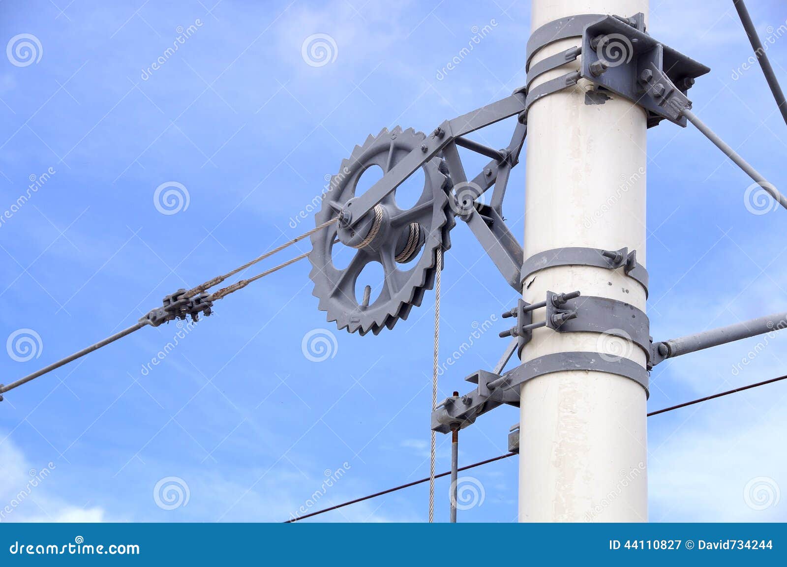 Overhead Line of Railway Tracks Stock Image - Image of metal, high ...