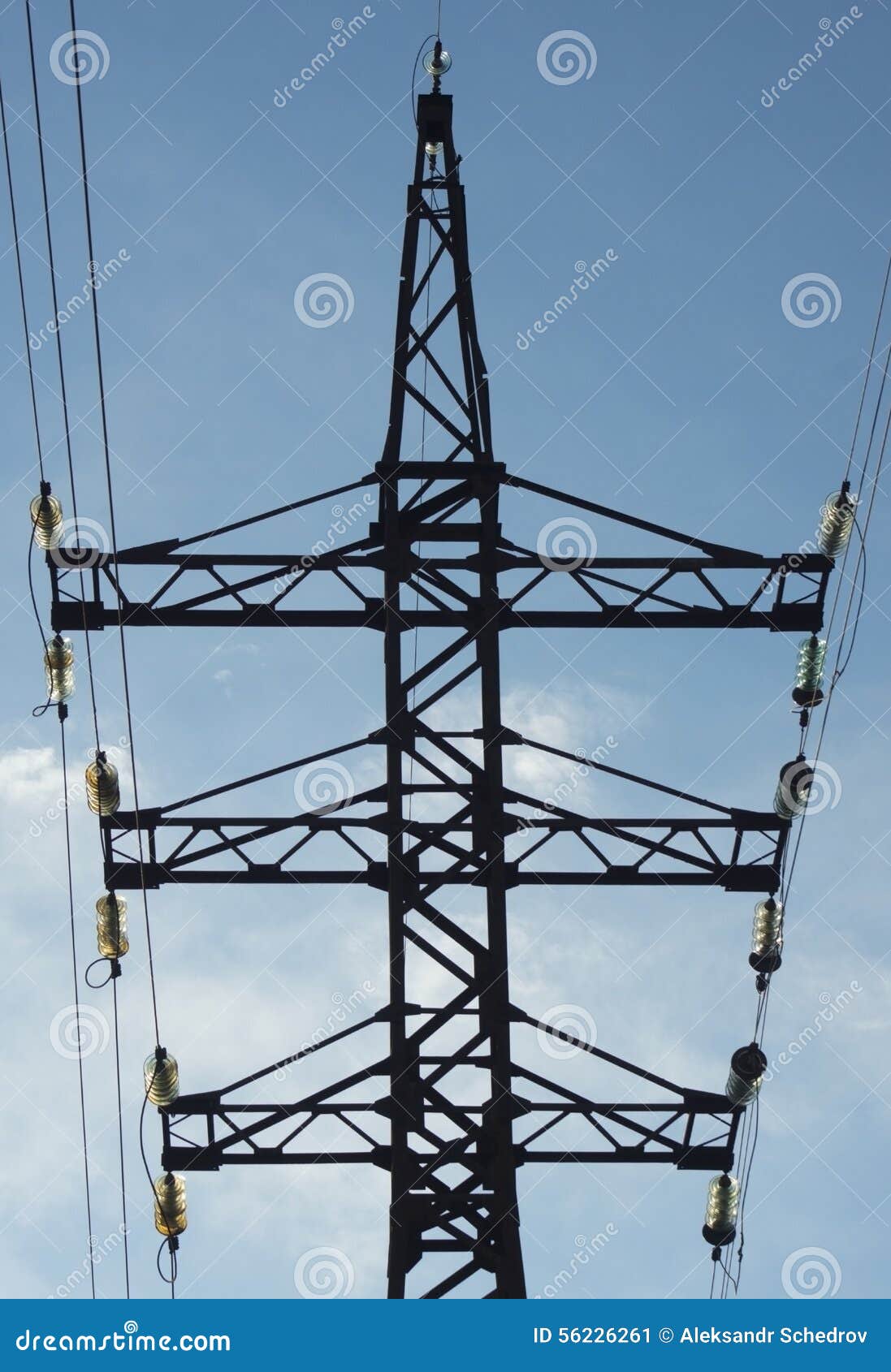 Overhead Line Tower stock image. Image of conduction - 56226261
