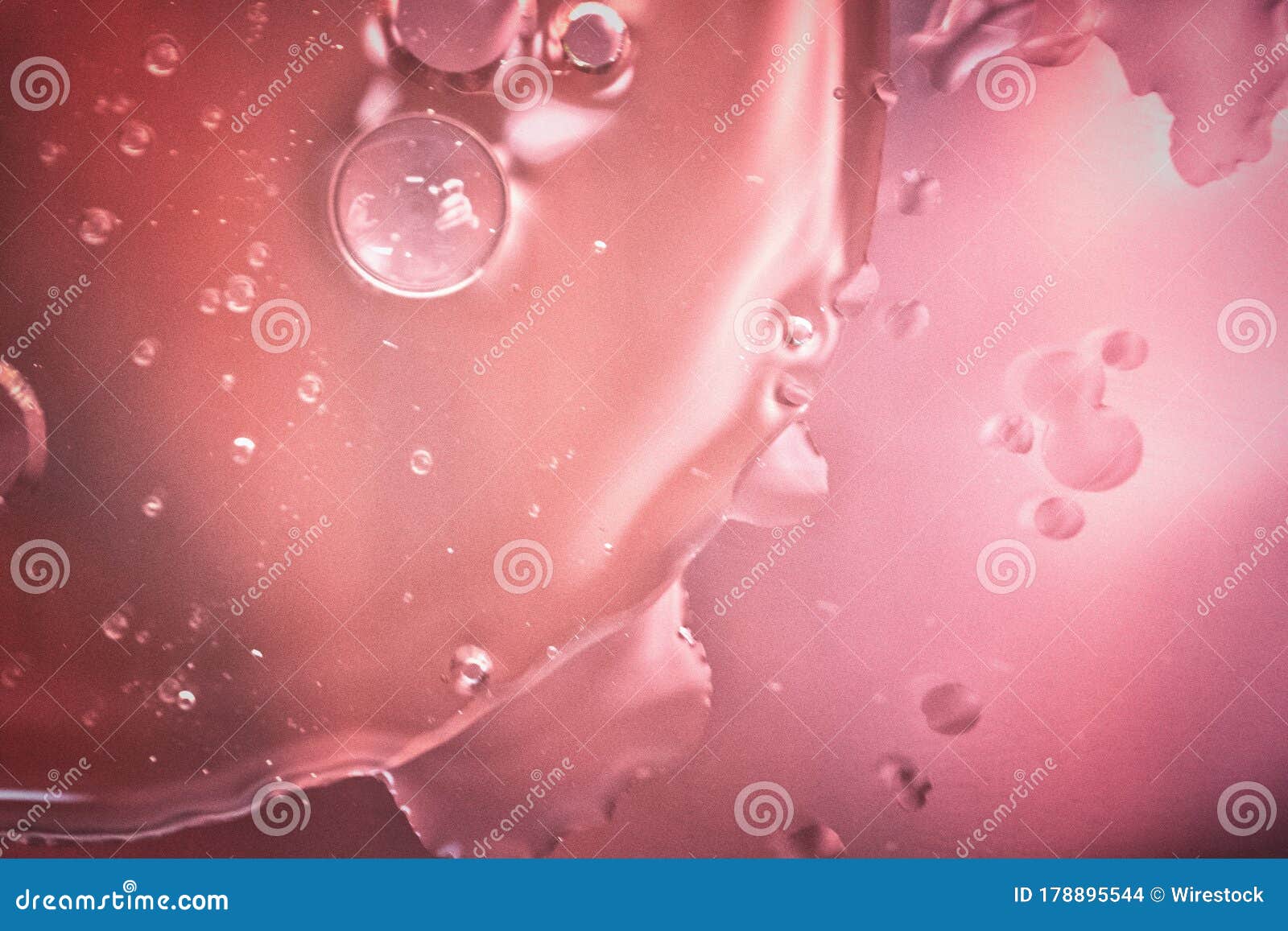 Overhead Macro Shot of Pink Droplets on a Surface Stock Photo - Image ...