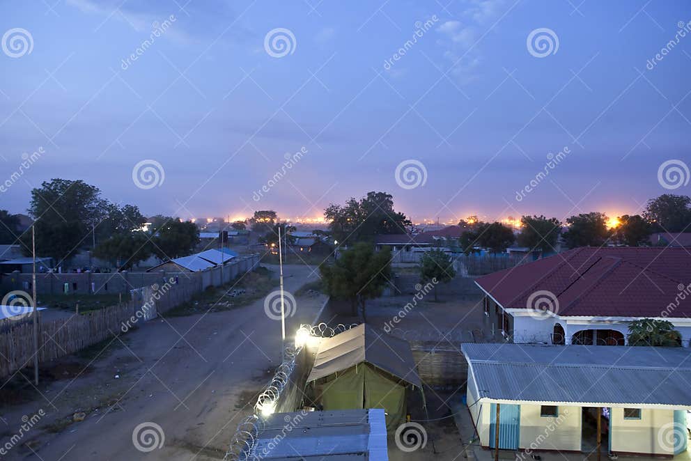 Overhead Night View, Juba Sudan Editorial Photography - Image of city ...