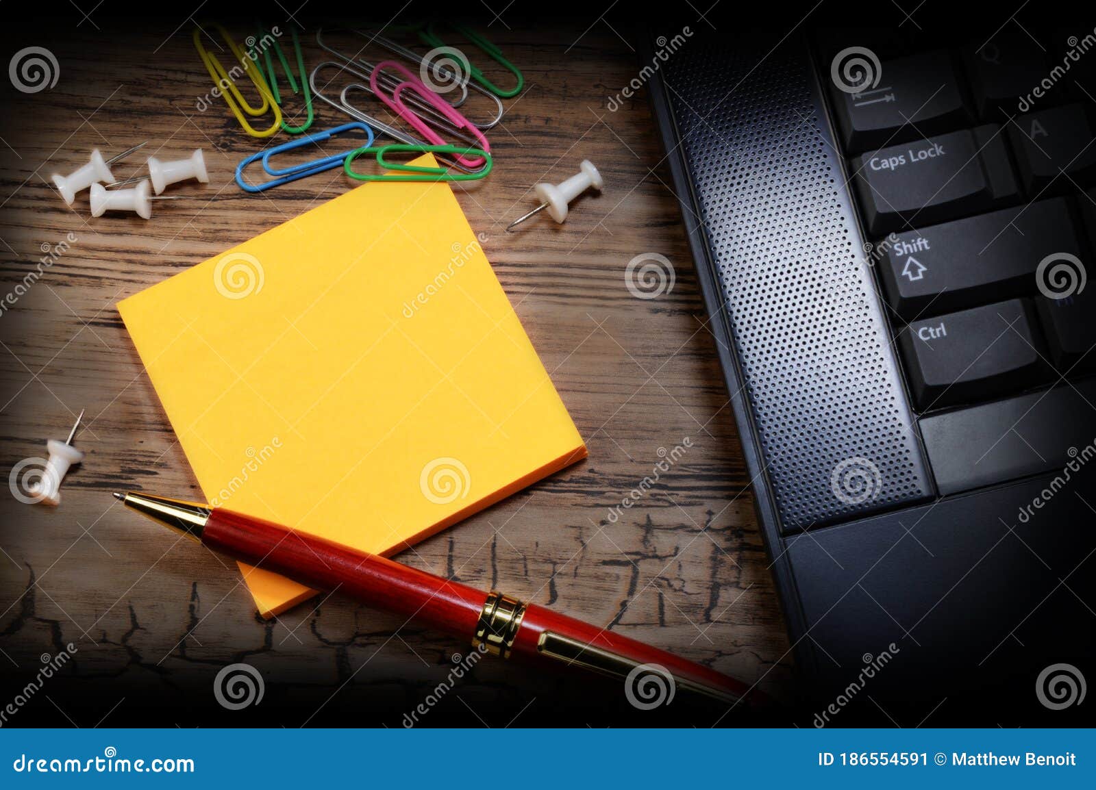 Overhead Office Desktop stock image. Image of copyspace - 186554591