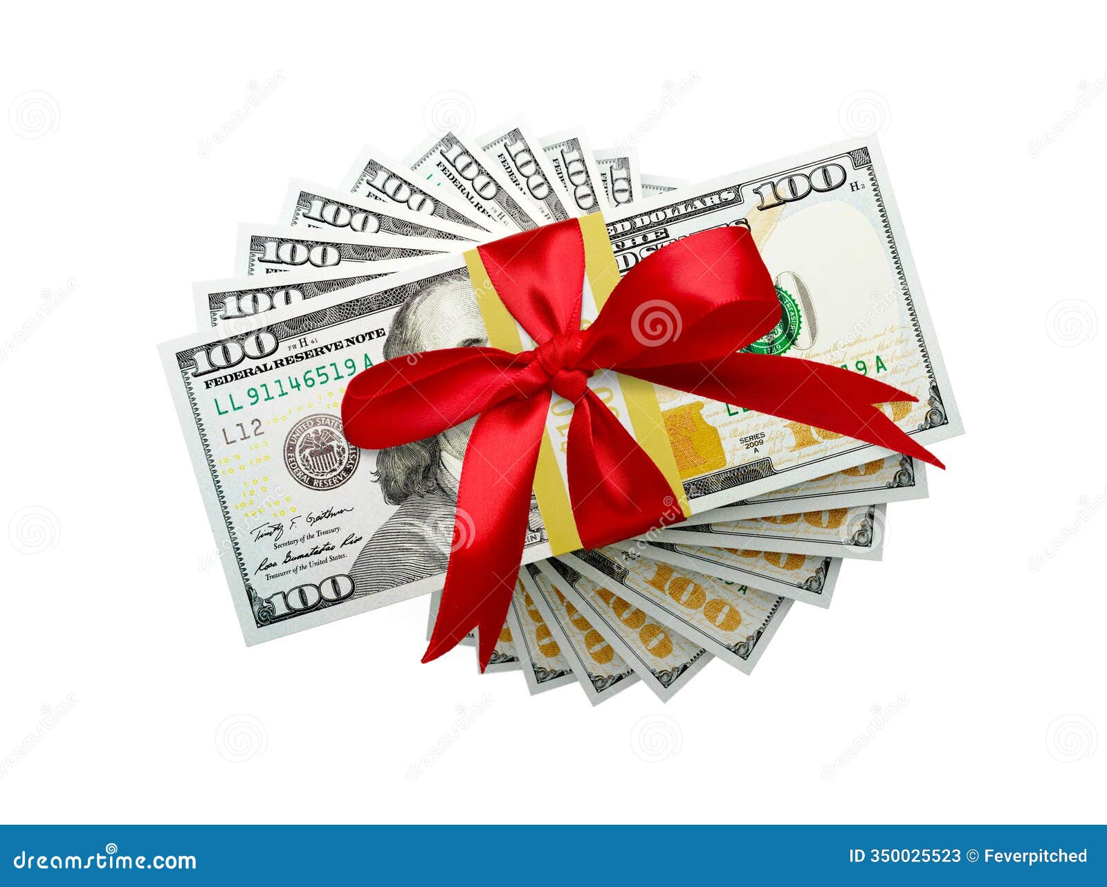 Overhead Of One Hundred Thousand Dollars Spiralling Stacks Of One ...