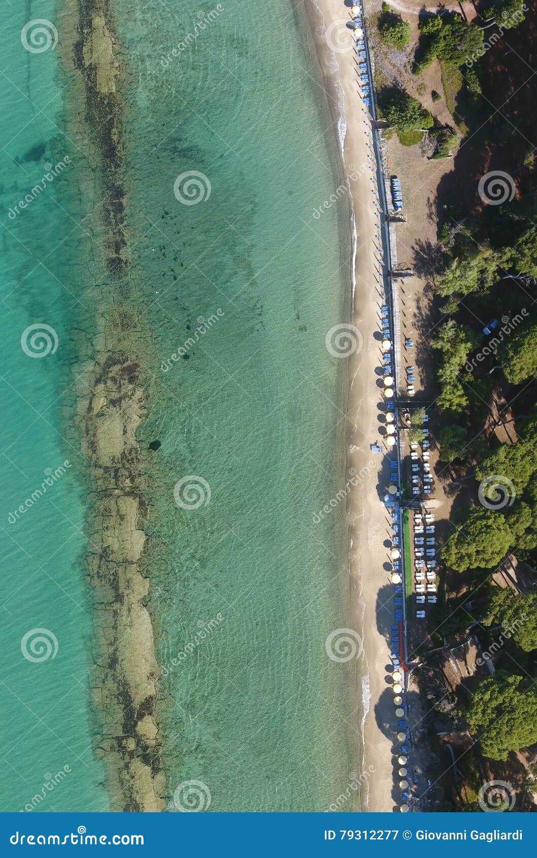 Overhead Panoramic View of Torre Mozza, Tuscan Beach, Italy Stock Image ...