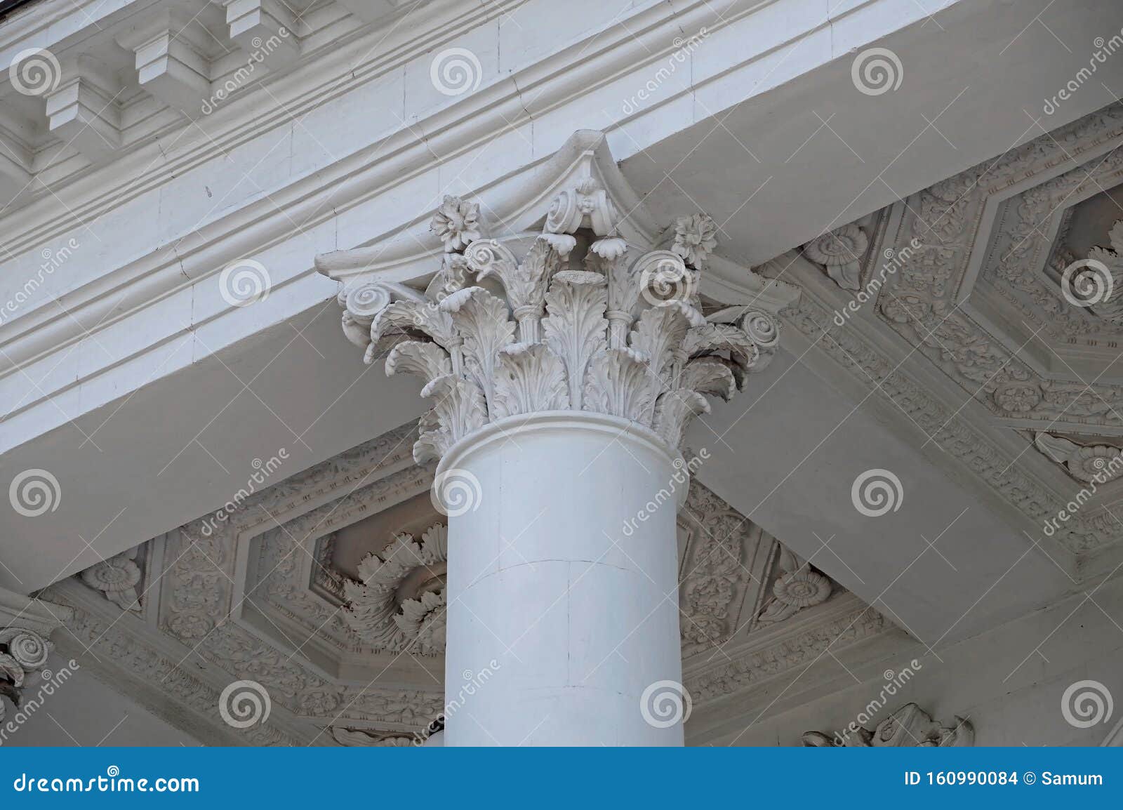 Overhead part of column stock photo. Image of corinthian - 160990084