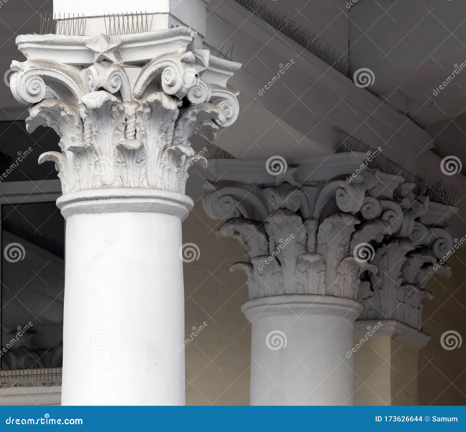 Overhead part of columns stock photo. Image of building - 173626644