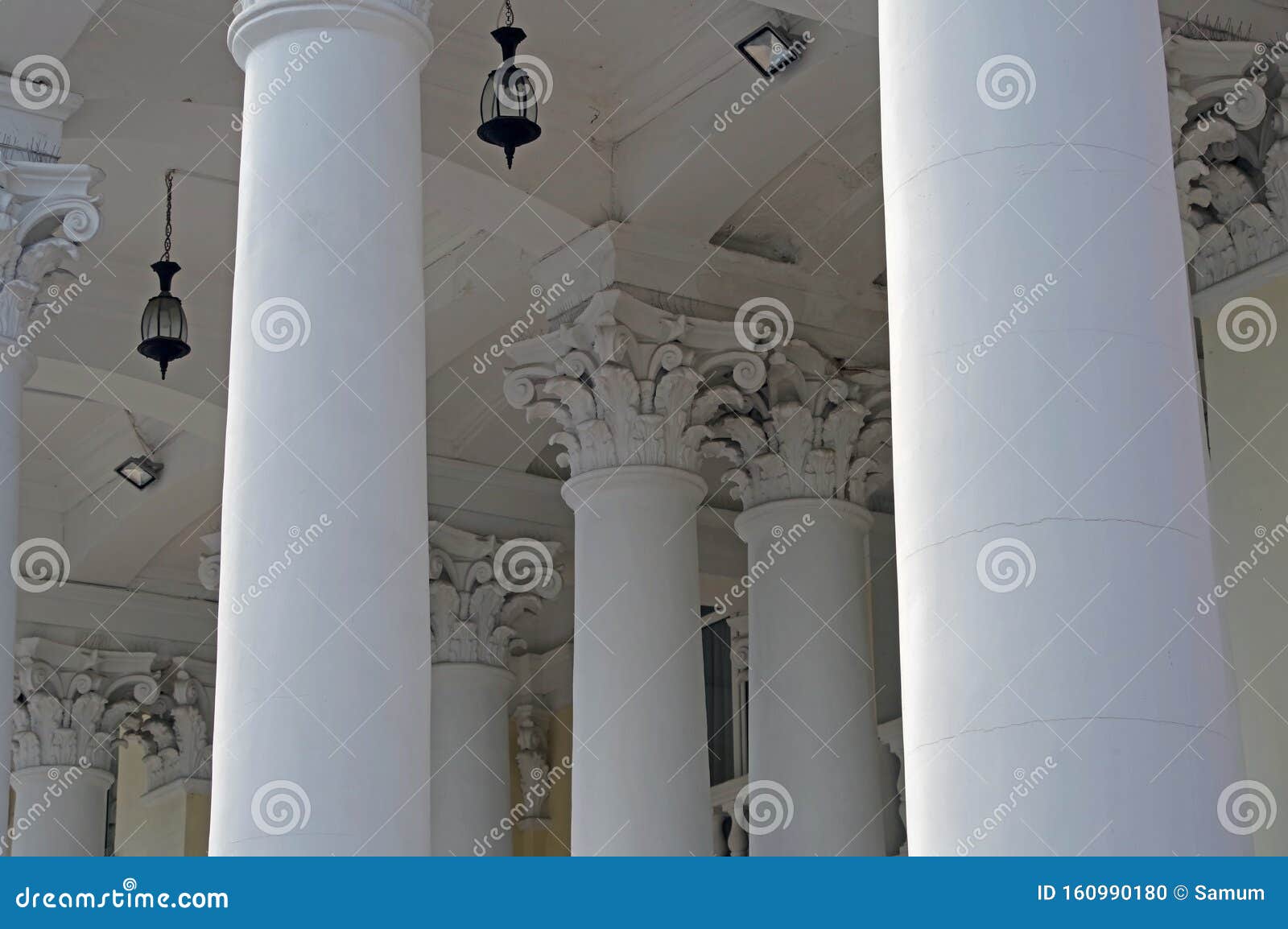 Overhead Part of Large Columns Stock Photo - Image of museum, classic ...
