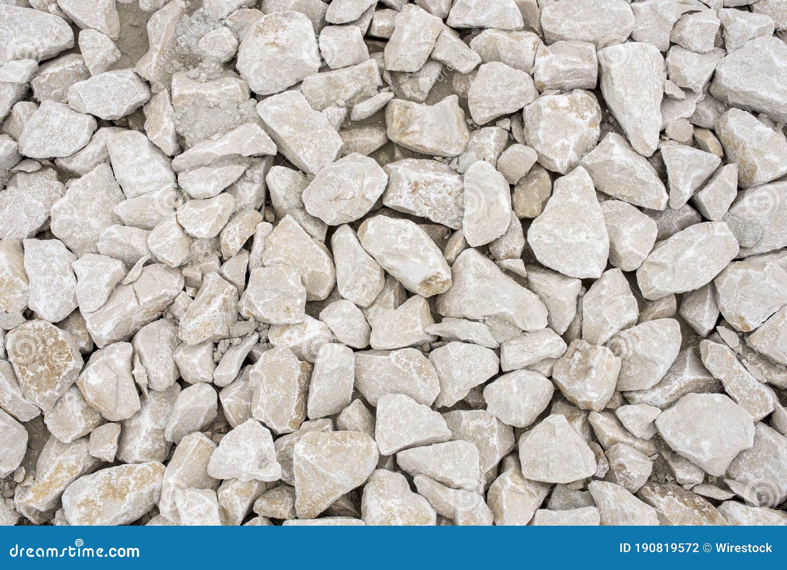 Overhead of a Pile of White Limestone Rocks - Great for Industrial ...