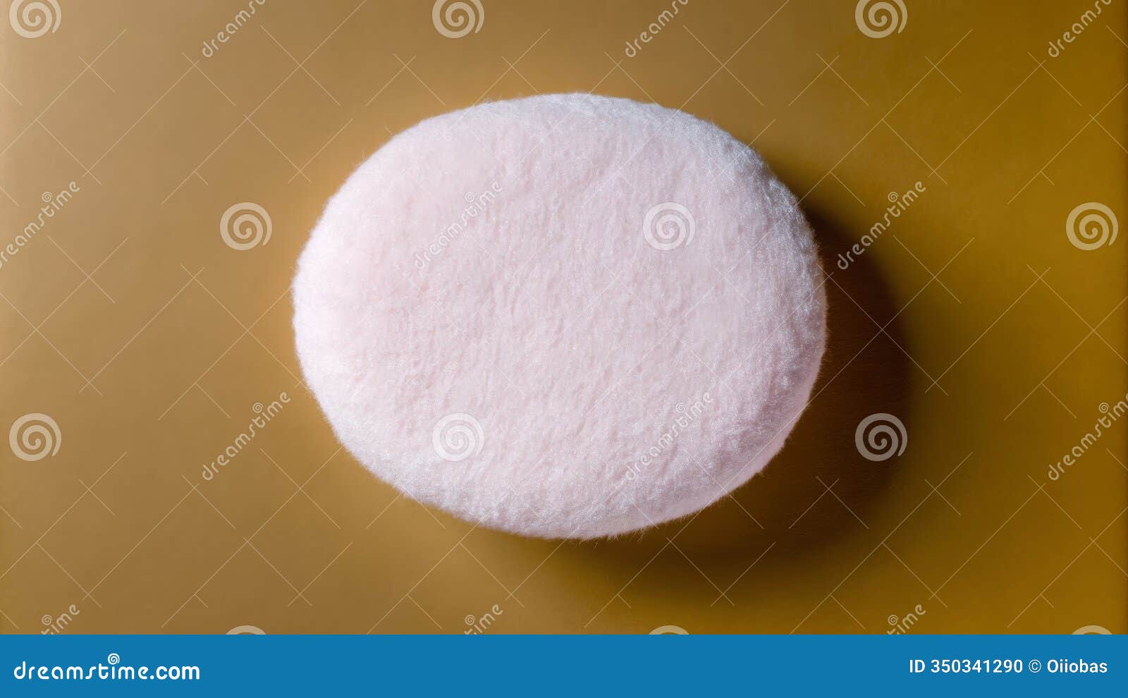 Overhead Pink Powder Puff on Gold Stock Illustration - Illustration of ...