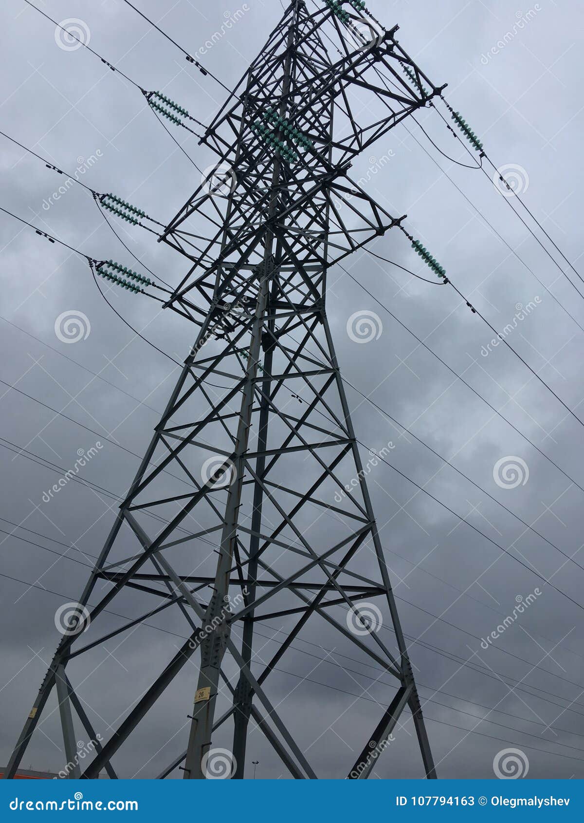 Overhead power line stock image. Image of electricity - 107794163