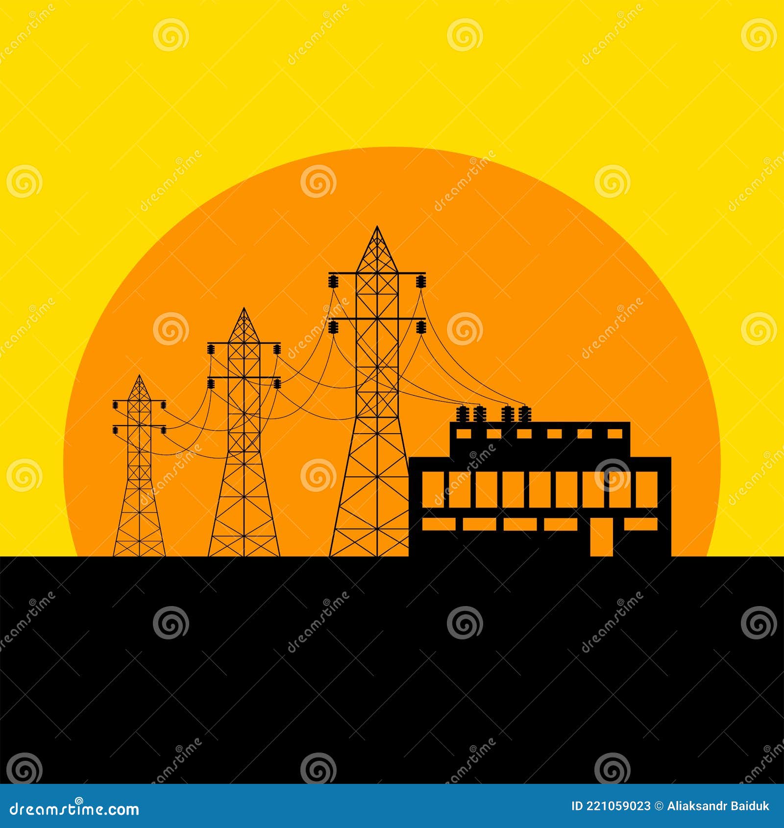 Transmission Substation Vector
