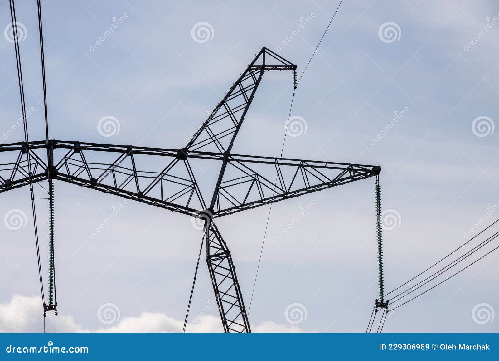 Overhead Power Line, Power Transmission Line, Support of High-voltage ...