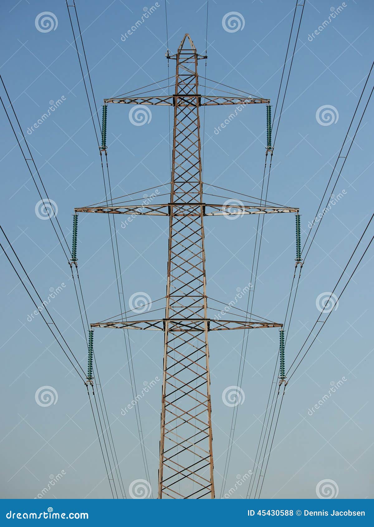 Overhead power lines stock photo. Image of current, electricity - 45430588