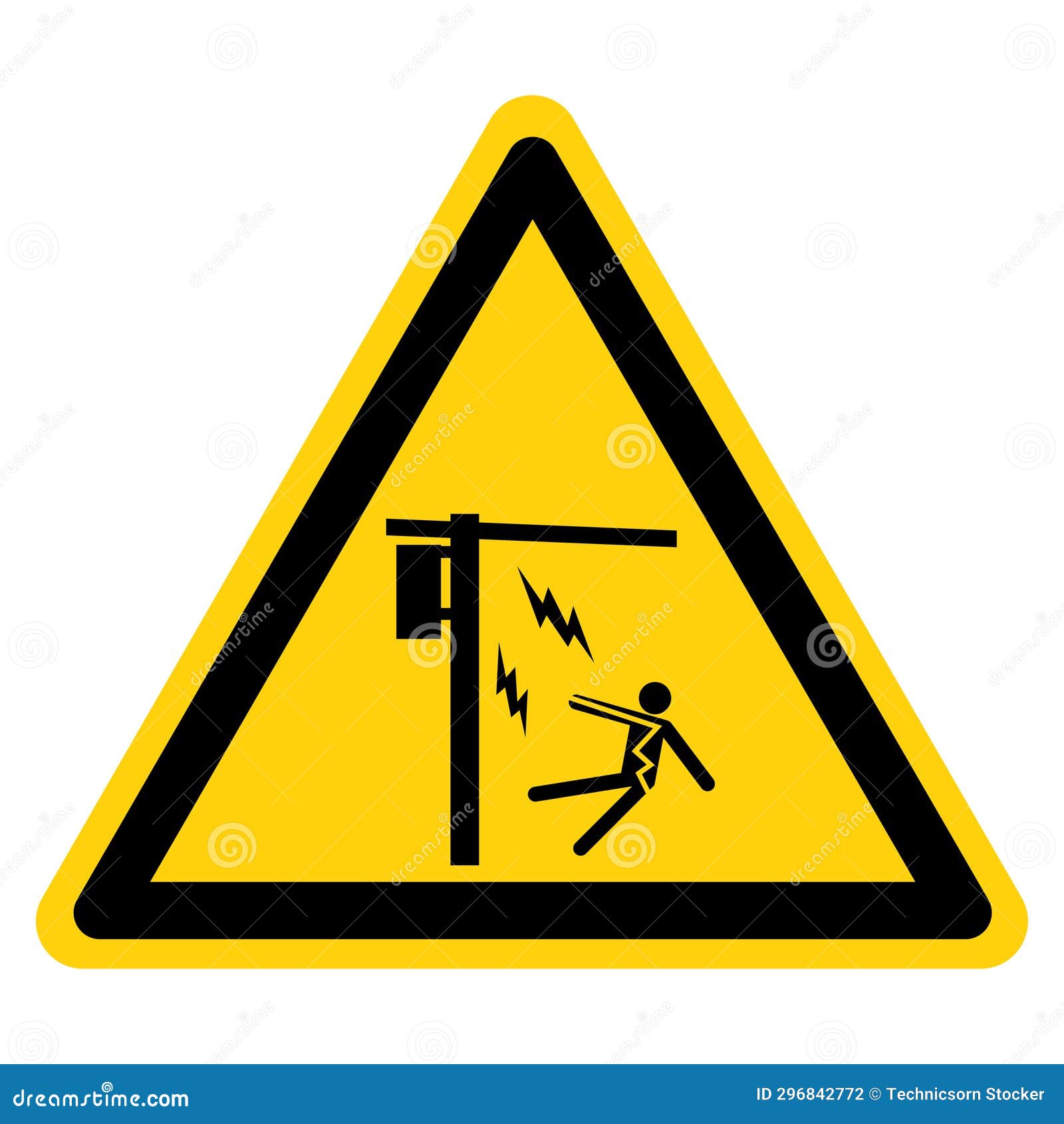 Overhead Power Lines Symbol Sign, Vector Illustration, Isolate on White ...