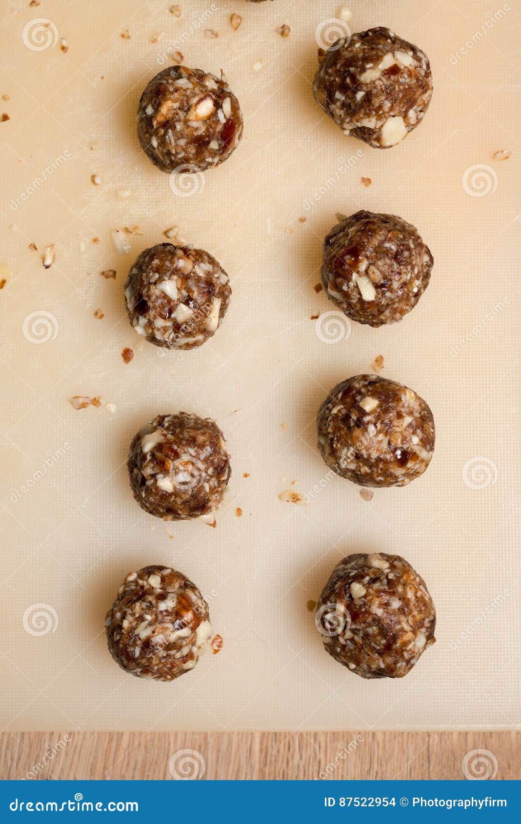 Overhead of Protein Energy Balls Stock Photo - Image of overhead, ball ...