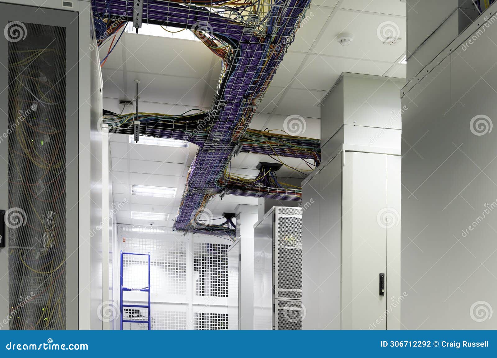 Overhead Racking with Network Cables Stock Photo - Image of surreal ...