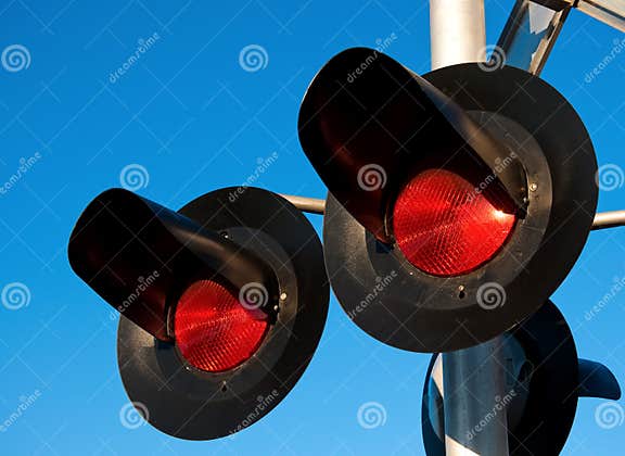 Overhead Railroad Crossing stock image. Image of clear - 21656171