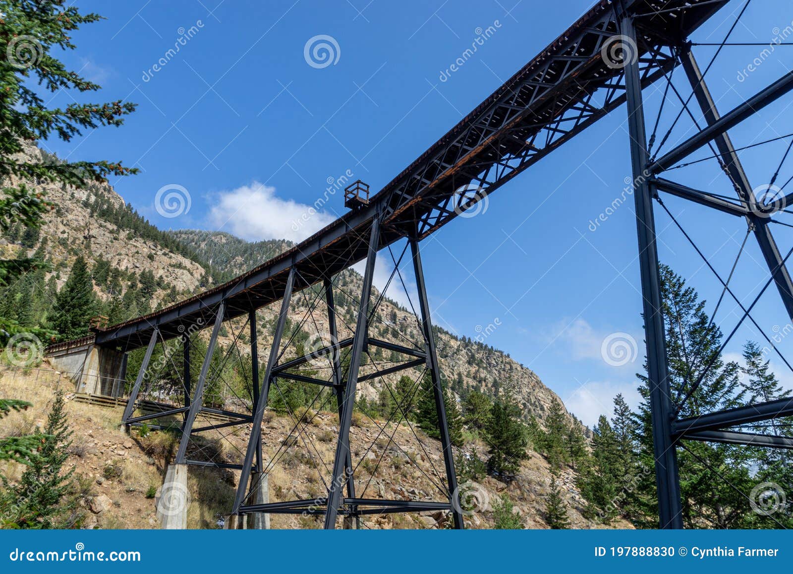 Overhead railroad trestle editorial image. Image of architecture ...