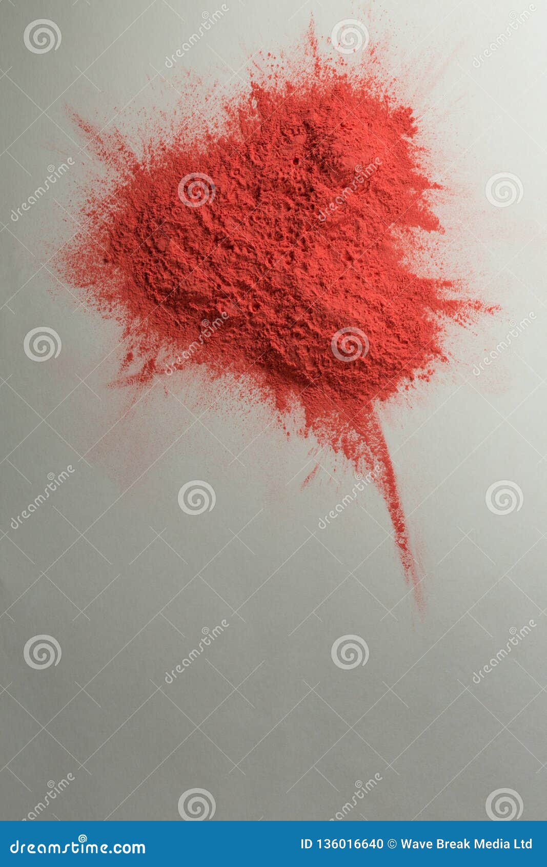 Red Color Powder on White Background Stock Photo - Image of splash ...