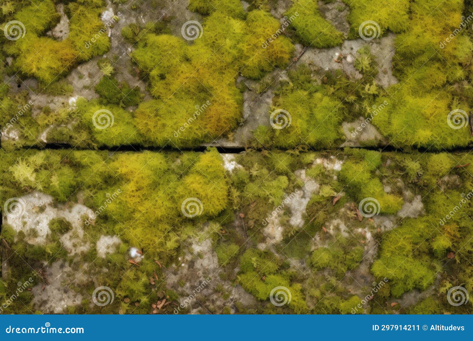 Overhead Shot Capturing Patches of Moss on a Soil Bed Stock Image ...