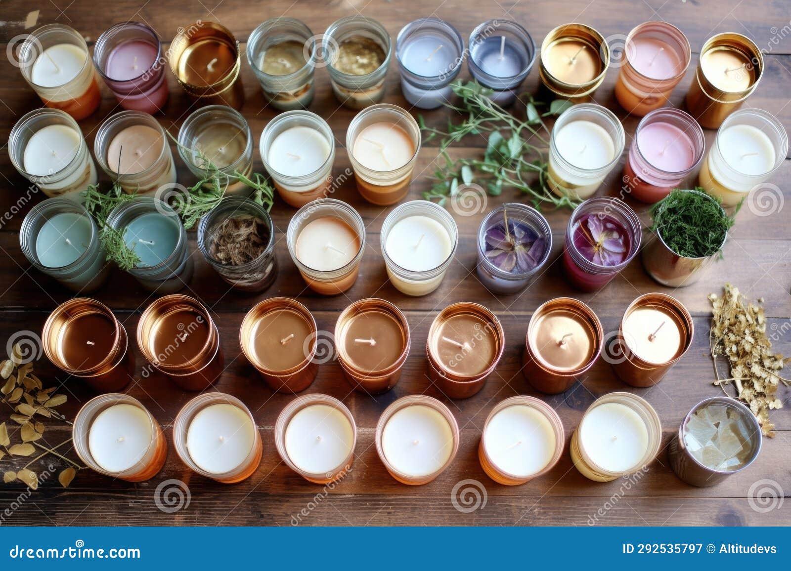 Overhead Shot of Diy Candle-making Progress Stock Image - Image of ...
