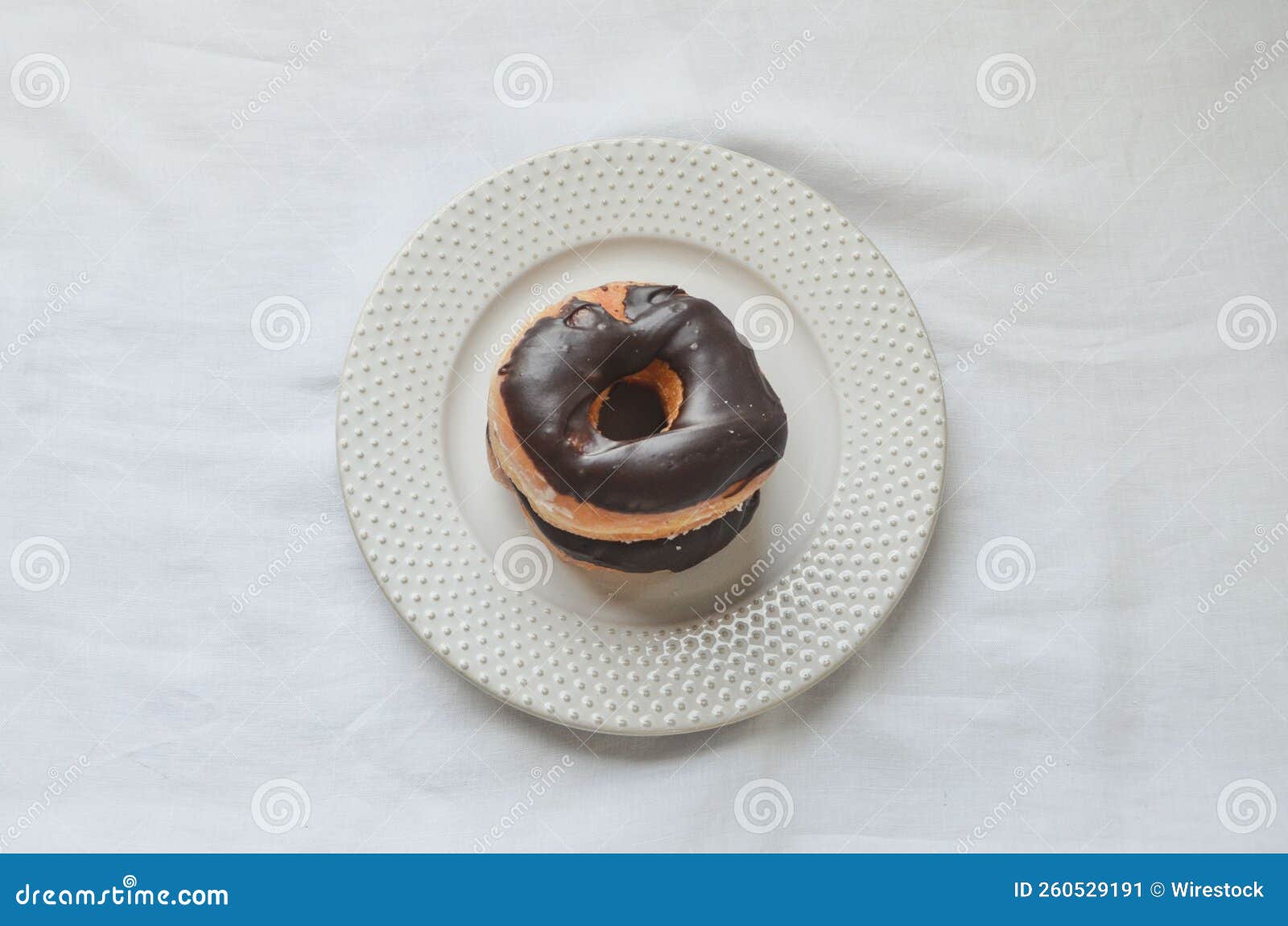 Overhead shot of a donut stock image. Image of background - 260529191