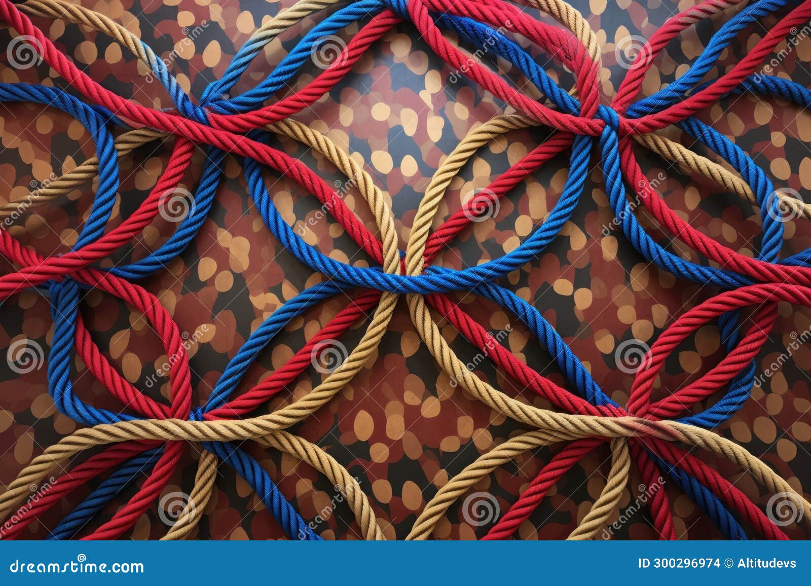 Overhead Shot of Double Dutch Ropes Forming Patterns Stock Photo ...
