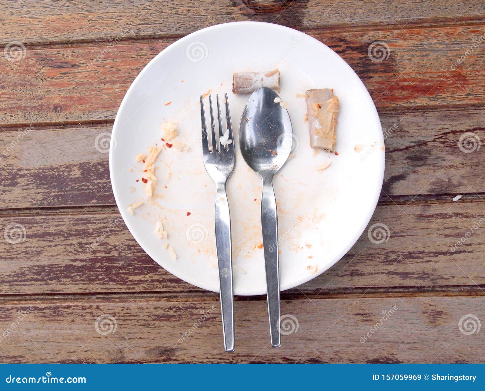 Overhead Shot of an Empty Dish Stock Image - Image of brown, eaten ...