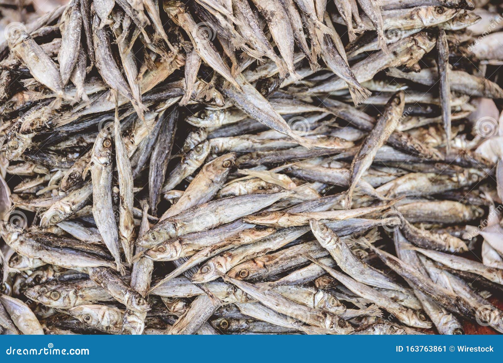 Overhead Shot of Fish on Top of Each Other in the Market Stock Image ...