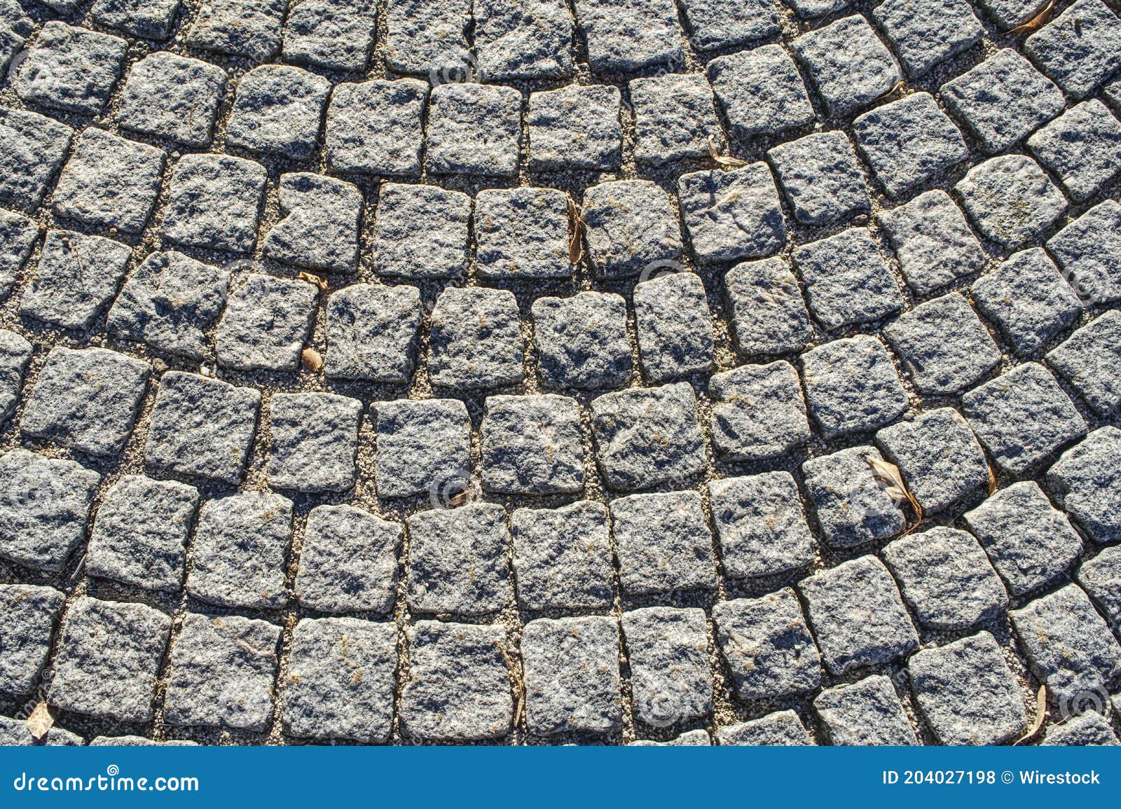 Overhead Shot of Old Cobblestone Pavement in Circular Pattern Stock ...