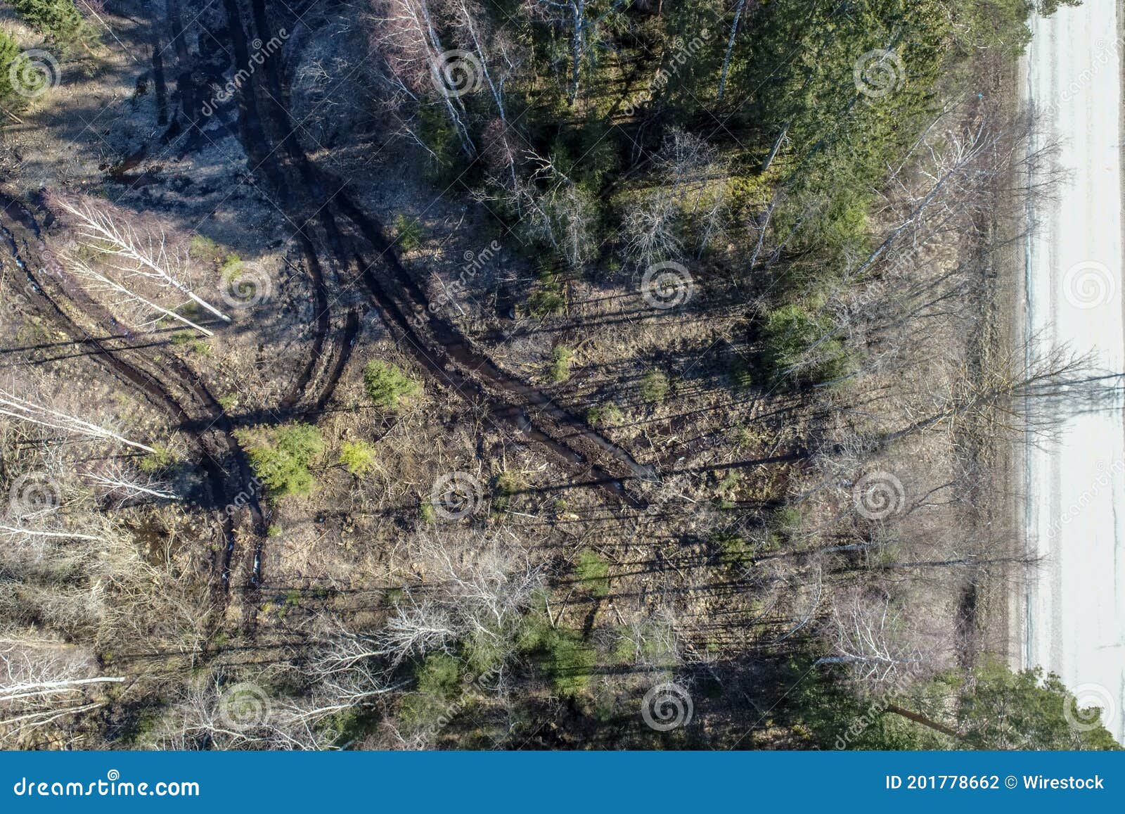 Overhead Shot of a Rural Dirt Field Stock Photo - Image of road ...