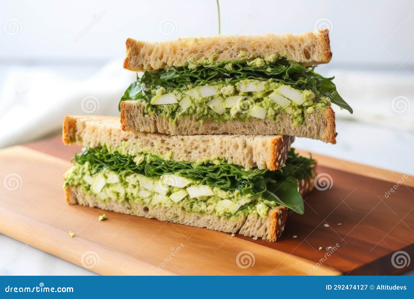 Overhead Shot of a Sliced Avocado Sandwich Stock Image - Image of ...
